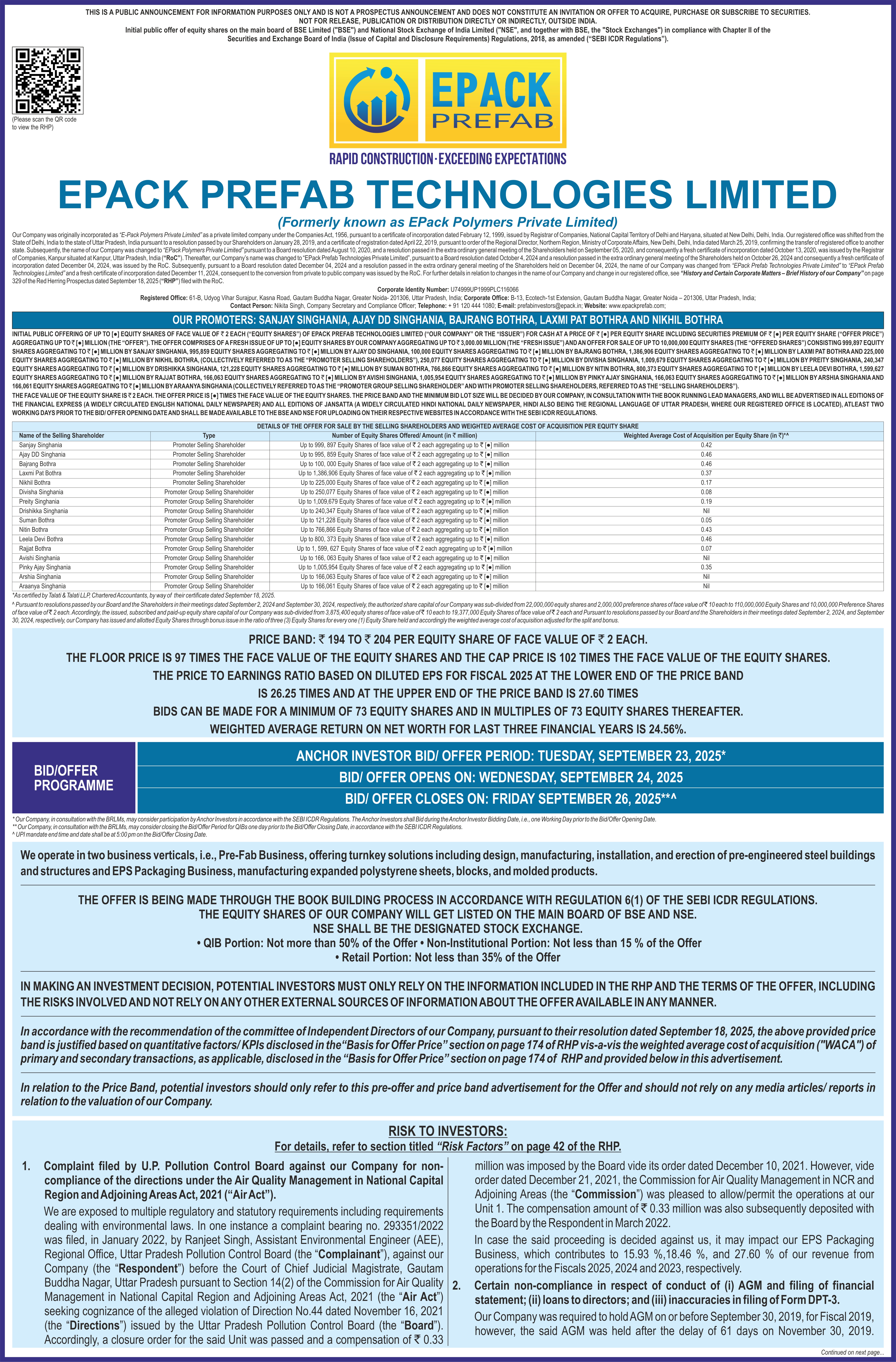 Epack Prefab Technologies Limited - Know Your IPO